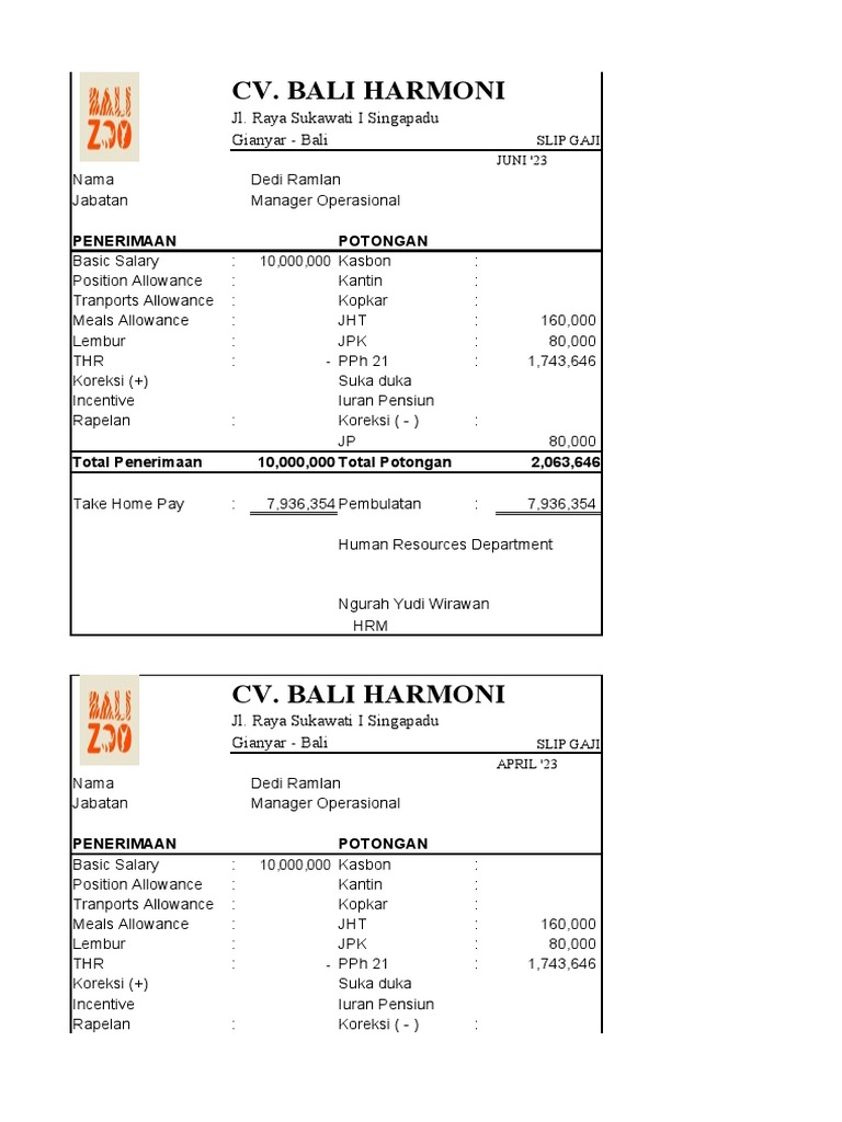 Slip Gaji | PDF