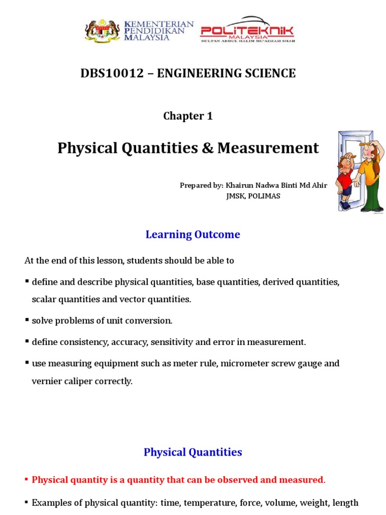 Topik 1 DBS10012 Physical Quantities Measurement | PDF | Observational ...