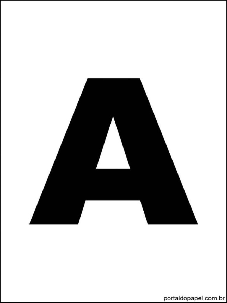 Letra A Do Alfabeto para Imprimir 724x1024 | PDF