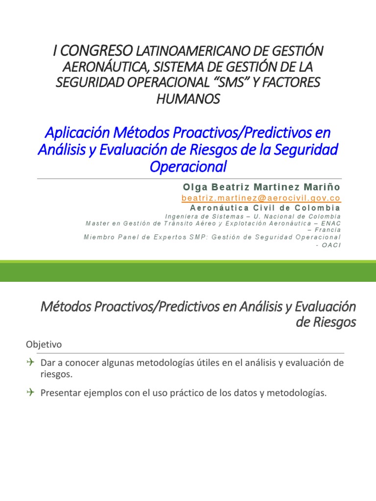Aplicación Métodos Proactivos - Predictivos en Análisis y Evaluación de ...