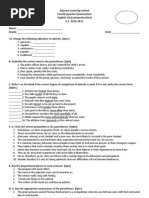 BHSEC - English Paper 1 | PDF | Sentence (Linguistics) | Part Of Speech