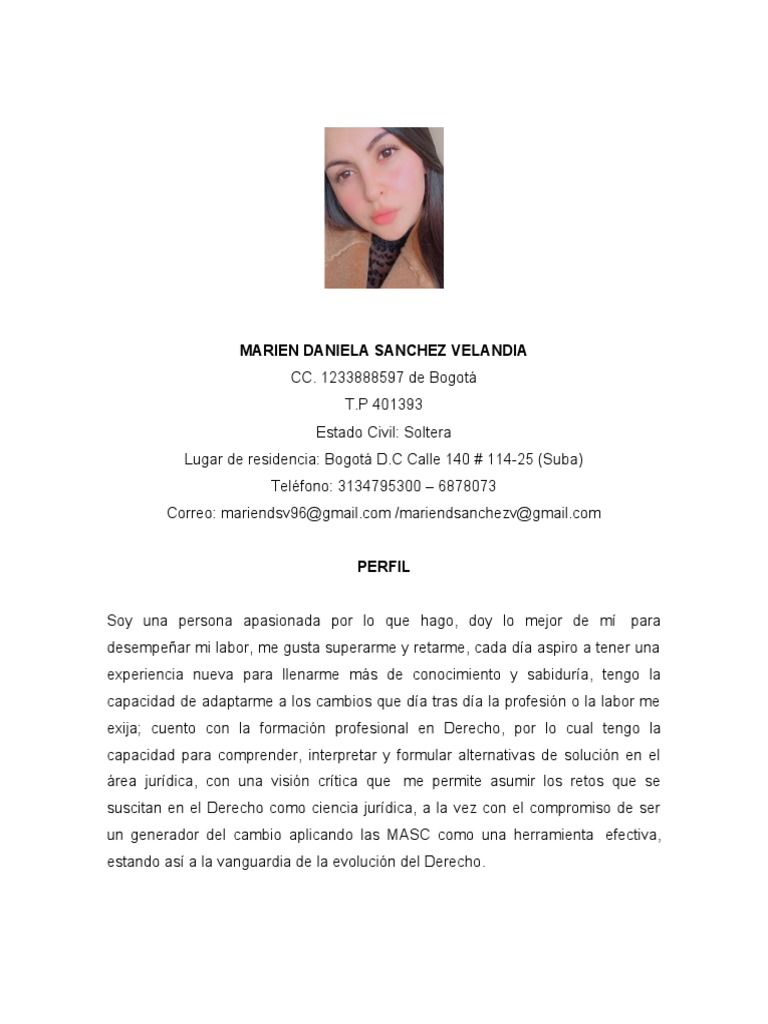 CV MDSV | PDF | Colombia