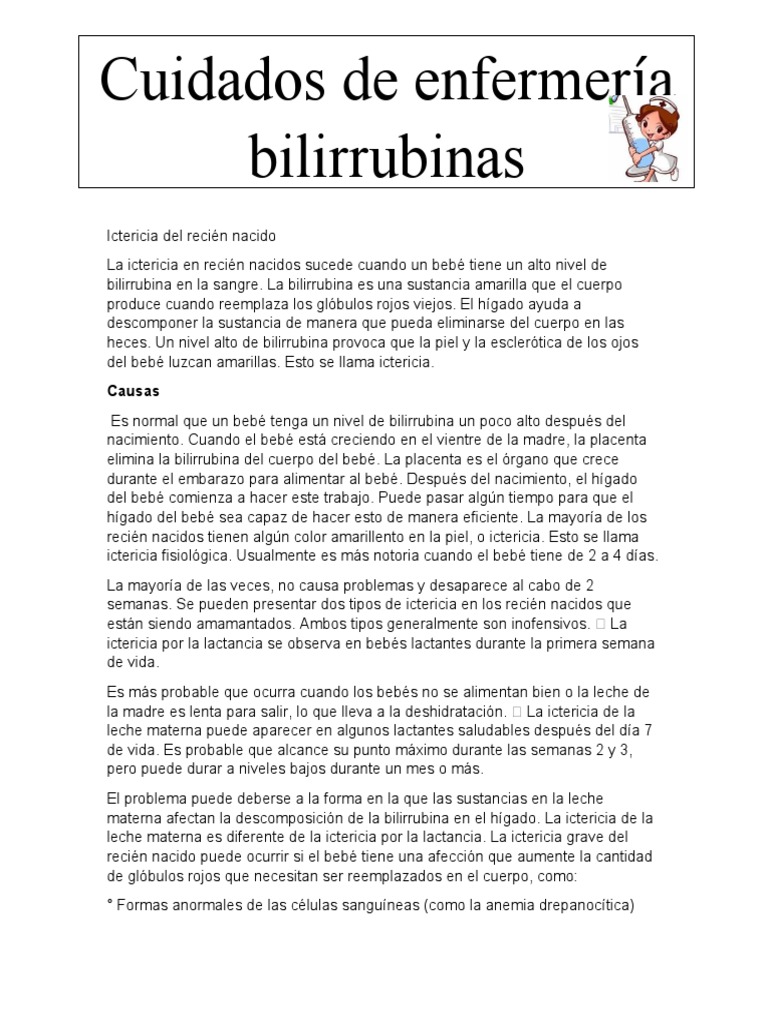 Ictericia Neonatal: Causas y Tratamiento | PDF | Especialidades Medicas ...