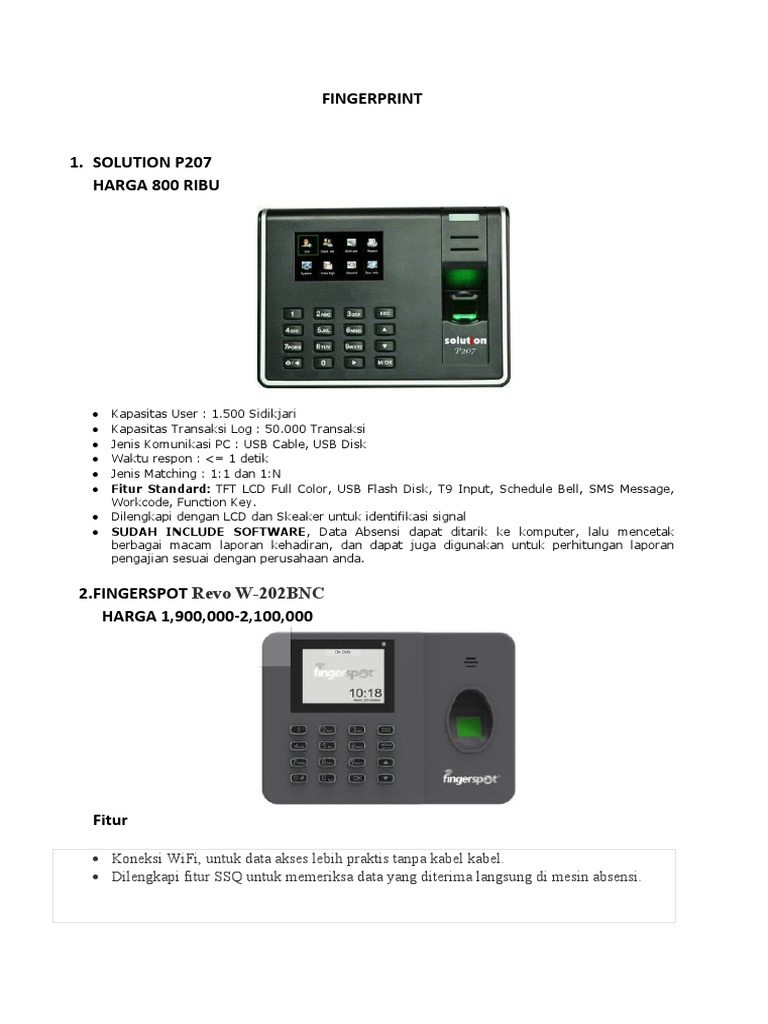 Fingerprint | PDF | Bisnis | Teknologi & Rekayasa