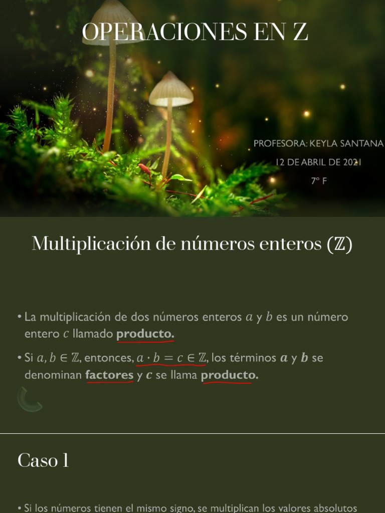 Operaciones en Z. 2. 7ºF | PDF