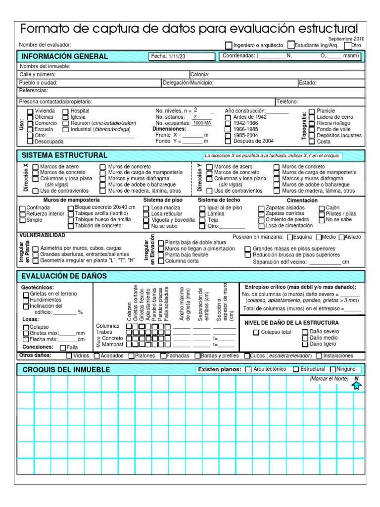 Formato CENAPRED-1 | PDF | Fundación (Ingeniería) | Elementos ...