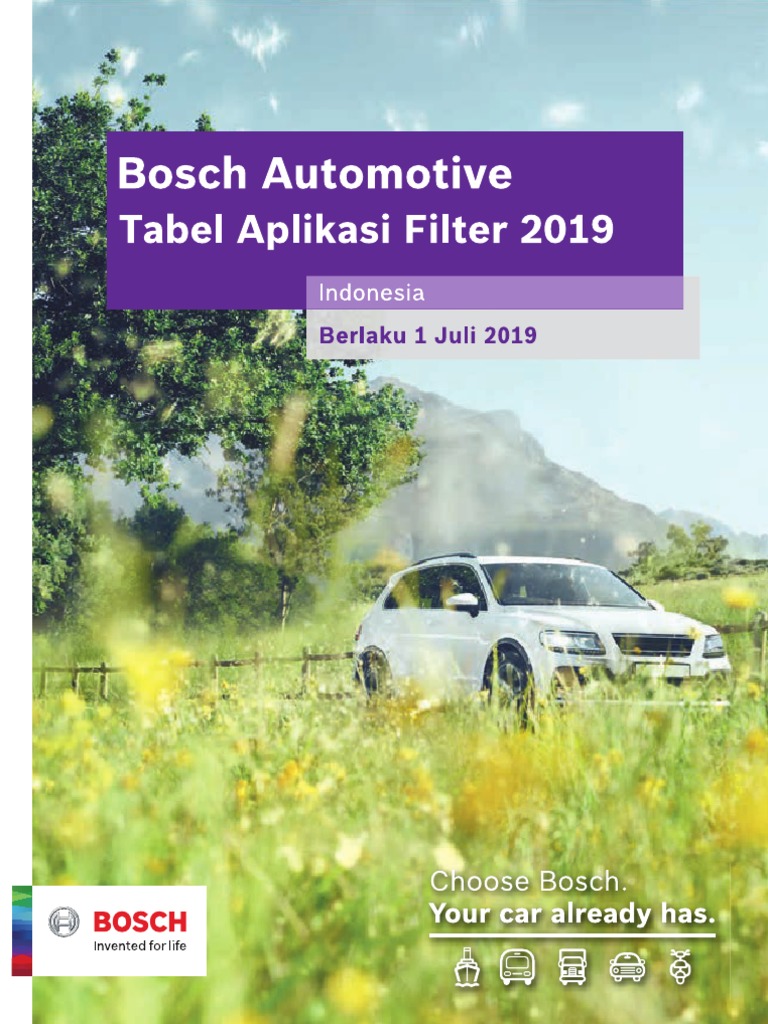BOSCH Application Chart-Filter | PDF