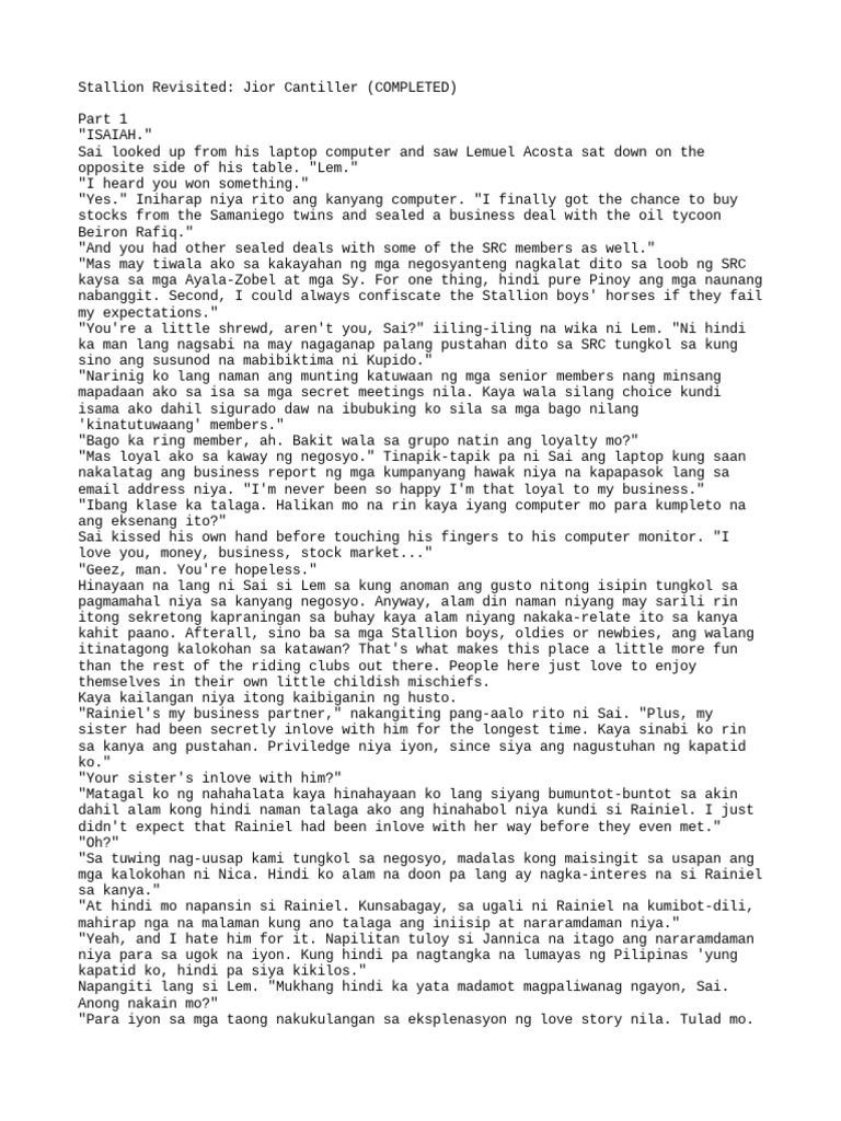 Stallion Revisited JIOR | PDF