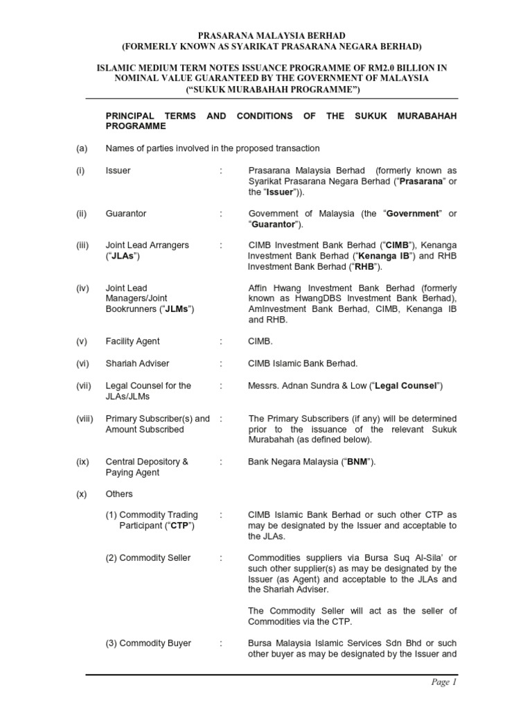 Principal Terms and Conditions | Download Free PDF | Liquidation ...