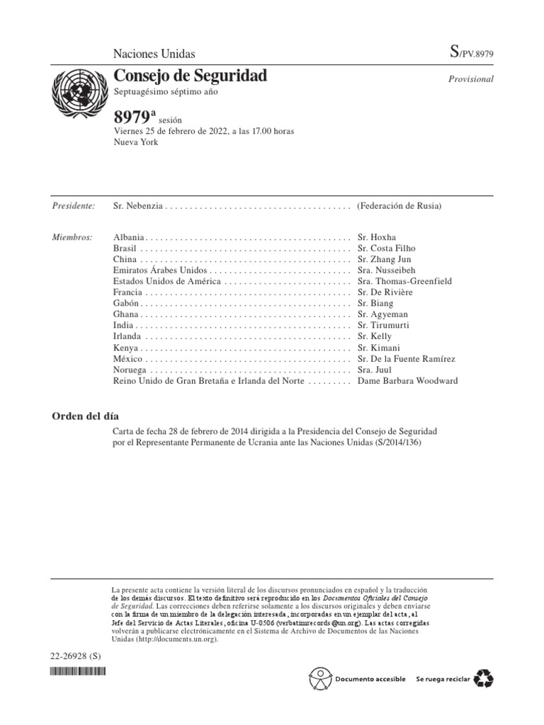 SPV 8979 | Descargar gratis PDF | Ucrania | Naciones Unidas