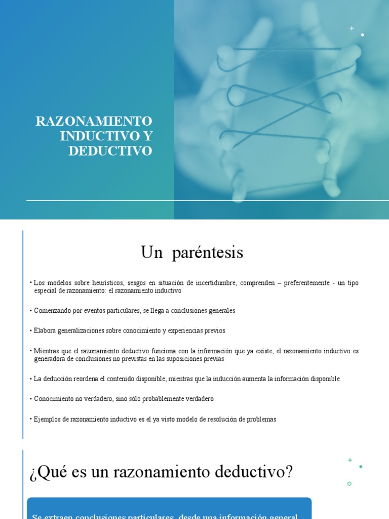 Razonamiento Inductivo y Deductivo | Descargar gratis PDF | Razonamiento deductivo ...