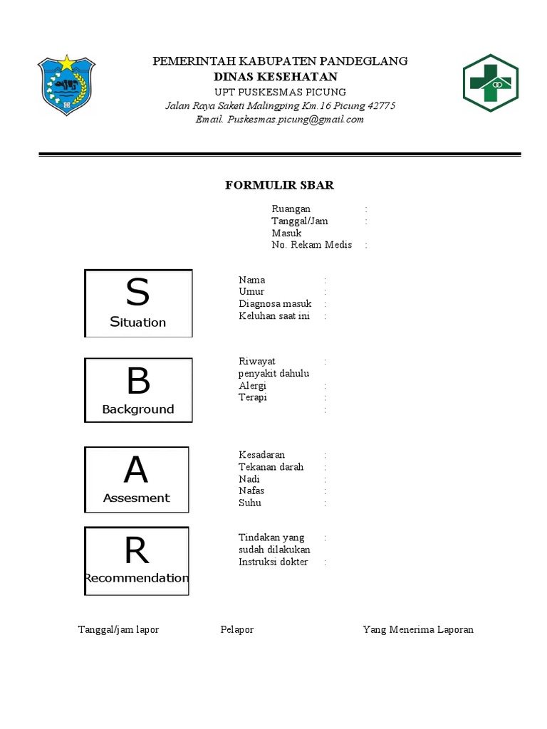 Form Sbar | PDF