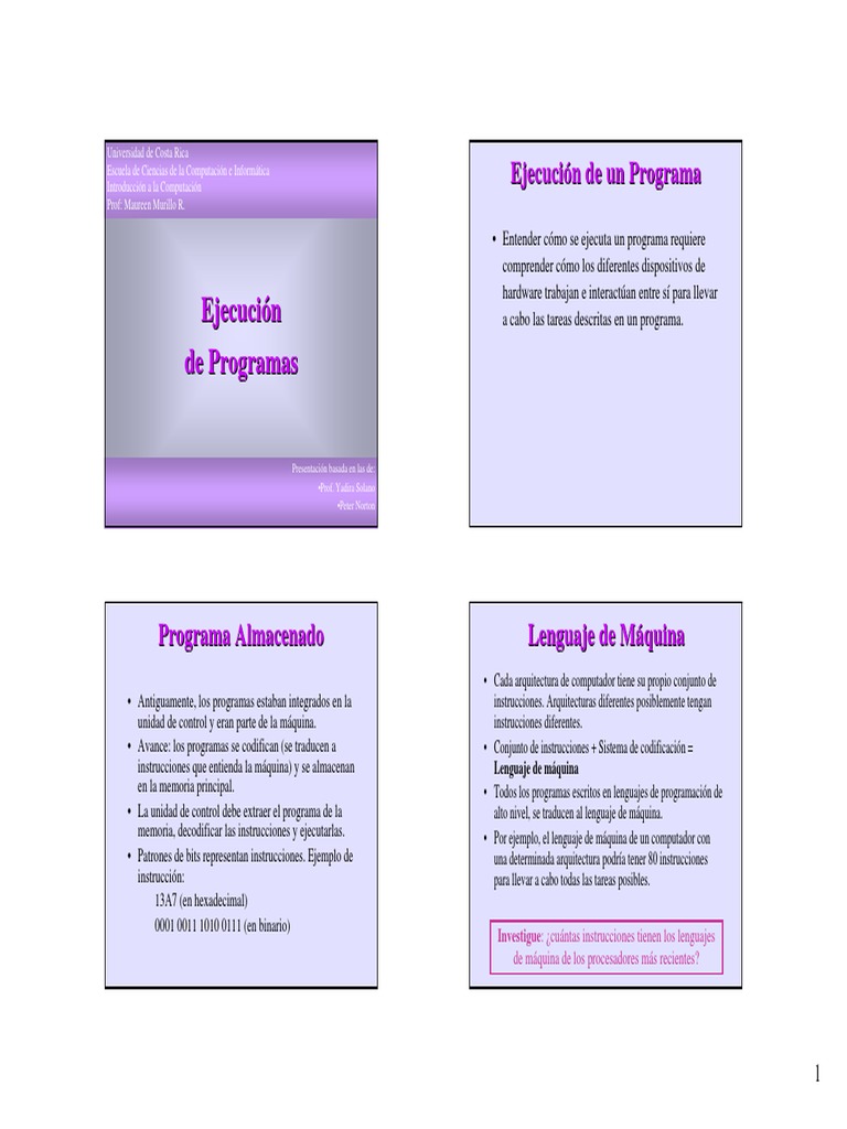 Ejecucion Programas | PDF | Unidad Central de procesamiento | Tecnología de información y ...