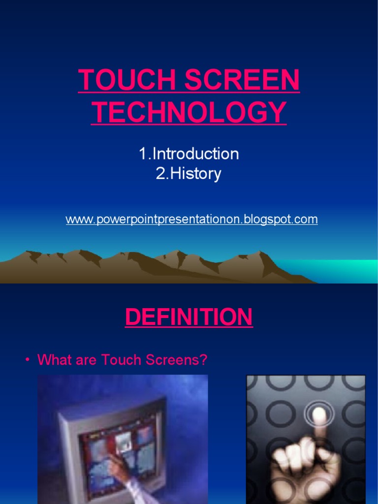 Touch Screen Technology: 2.history | PDF | Technology & Engineering