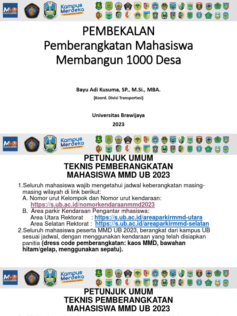 Pembekalan Pemberangkatan MMD 2023 - 25-06-2023 | PDF