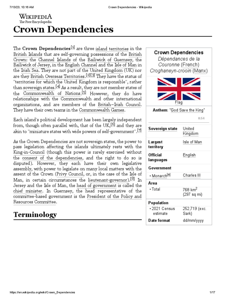 Crown Dependencies | PDF | The Crown | Monarchy Of The United Kingdom