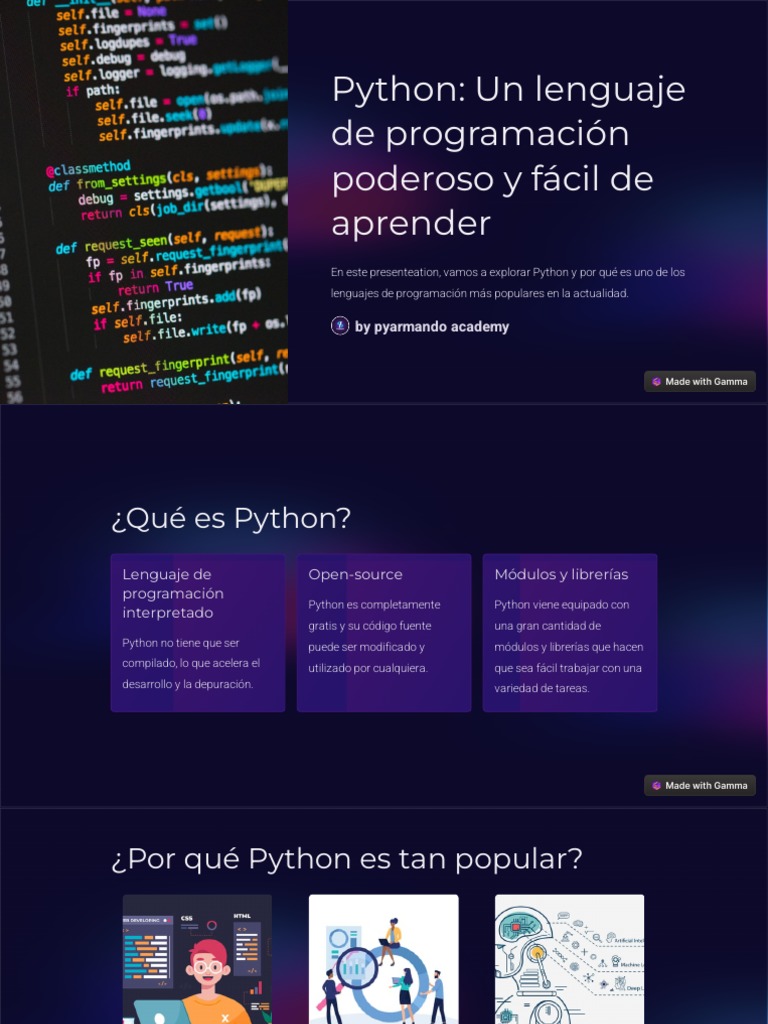 Python Un Lenguaje de Programacion Poderoso y Facil de Aprender | PDF ...