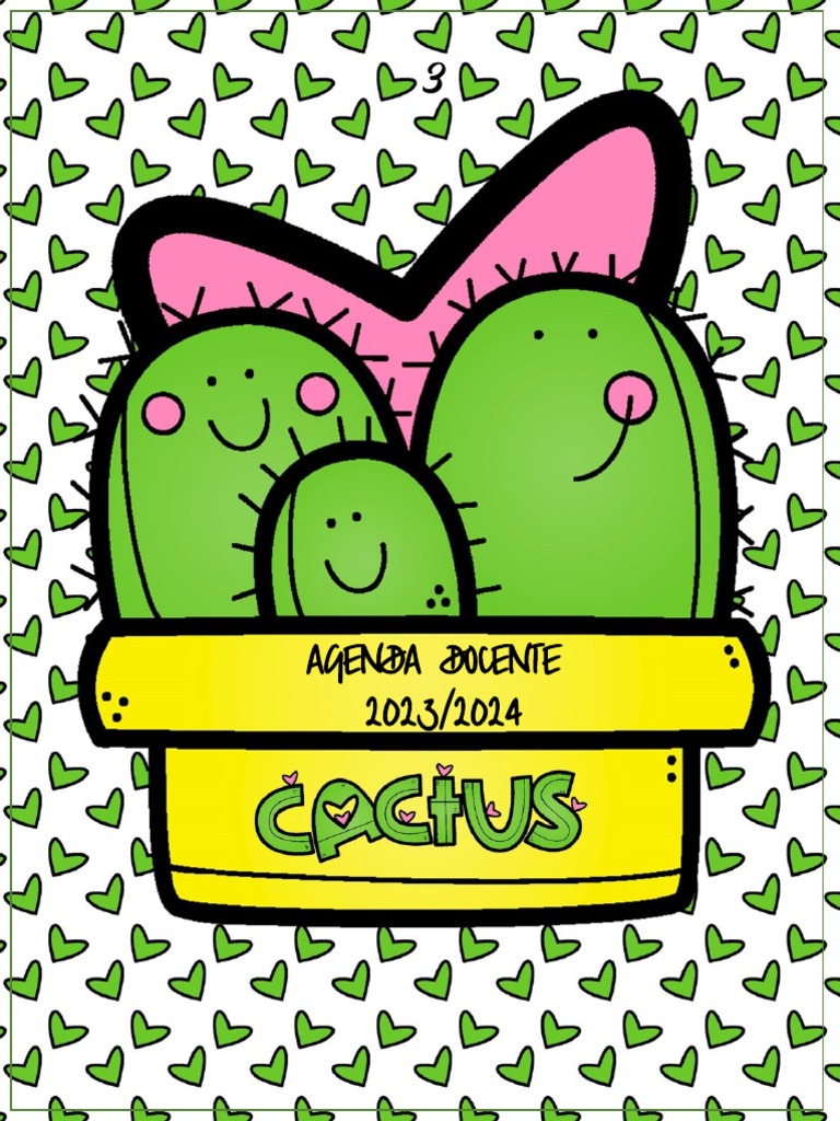 Agenda Docente Cactus 2023 2024 | PDF | Métodos y materiales de enseñanza