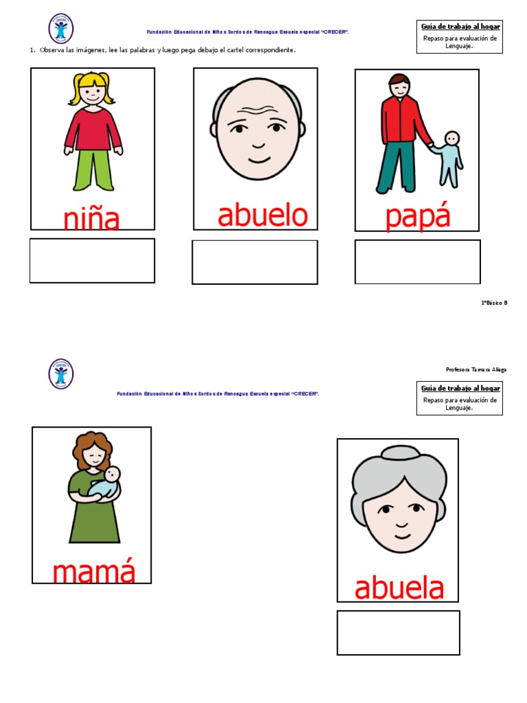 GUÍA DE ESTUDIO LENGUAJE, MÉTODO GLOBAL CATEGORÍA FAMILIA | PDF