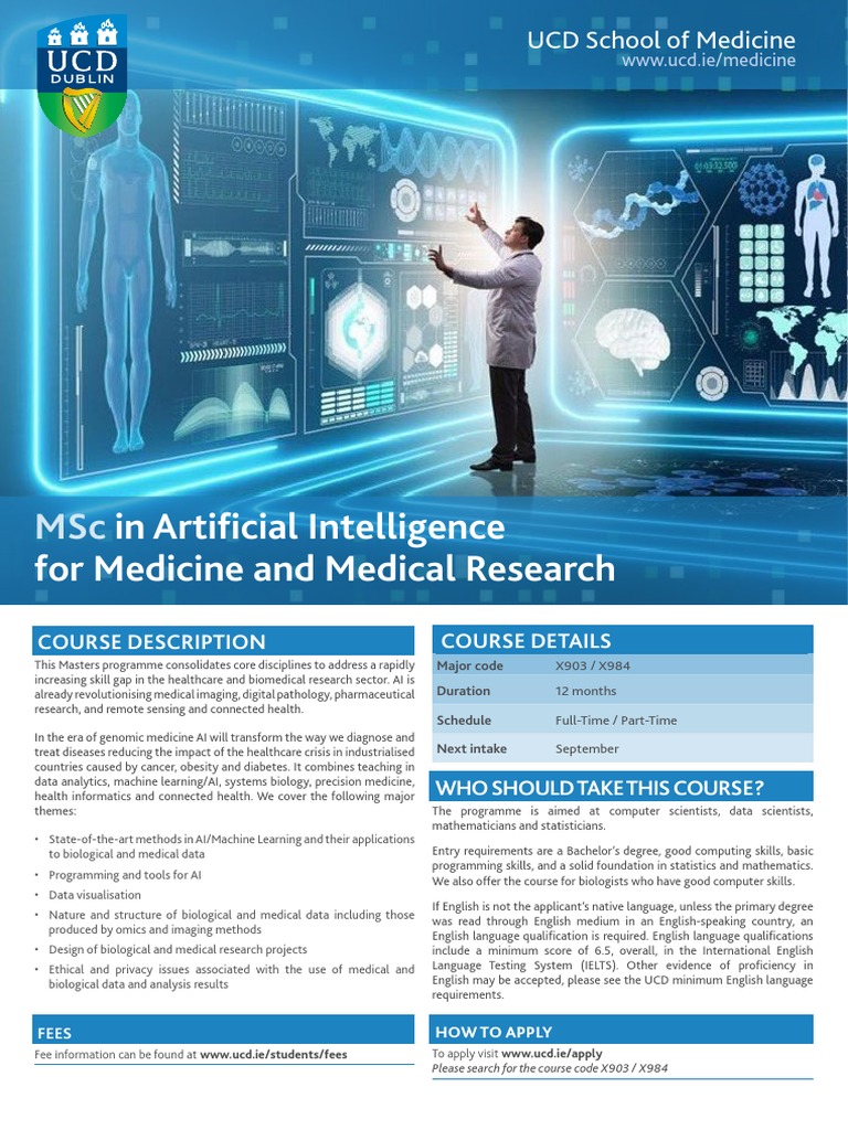 MSC in Artificial Intelligence (AI) For Health Research and Biomedical Applications 2pg A4 Web ...