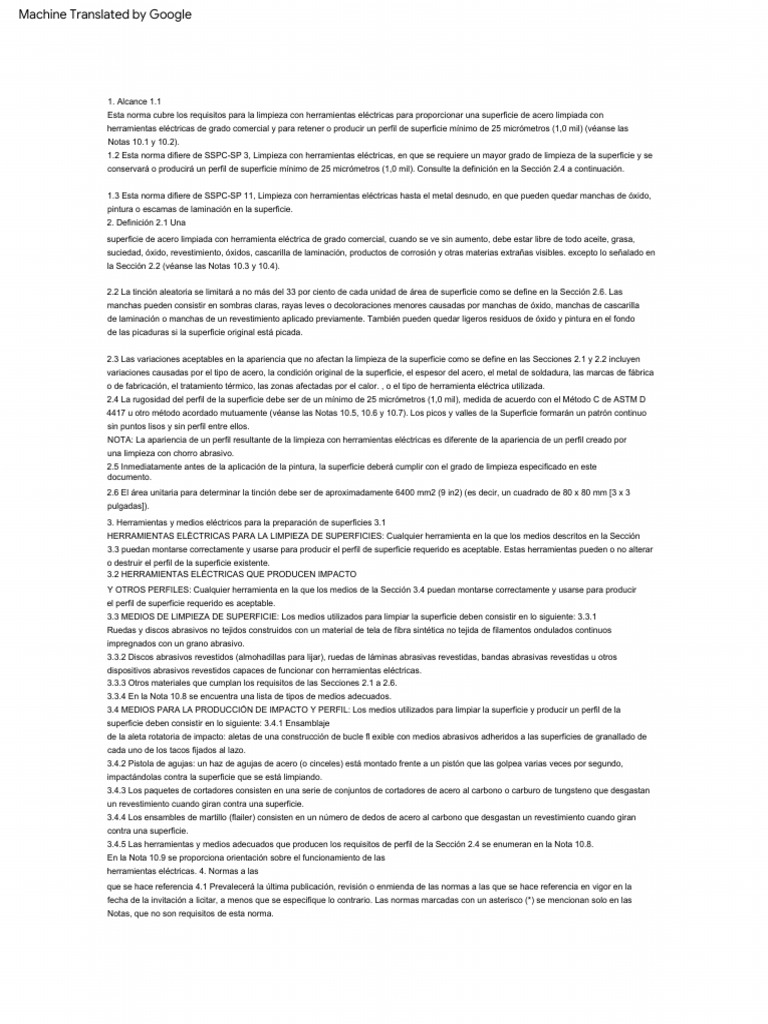 SSPC SP 15 | PDF | Acero | Construcción