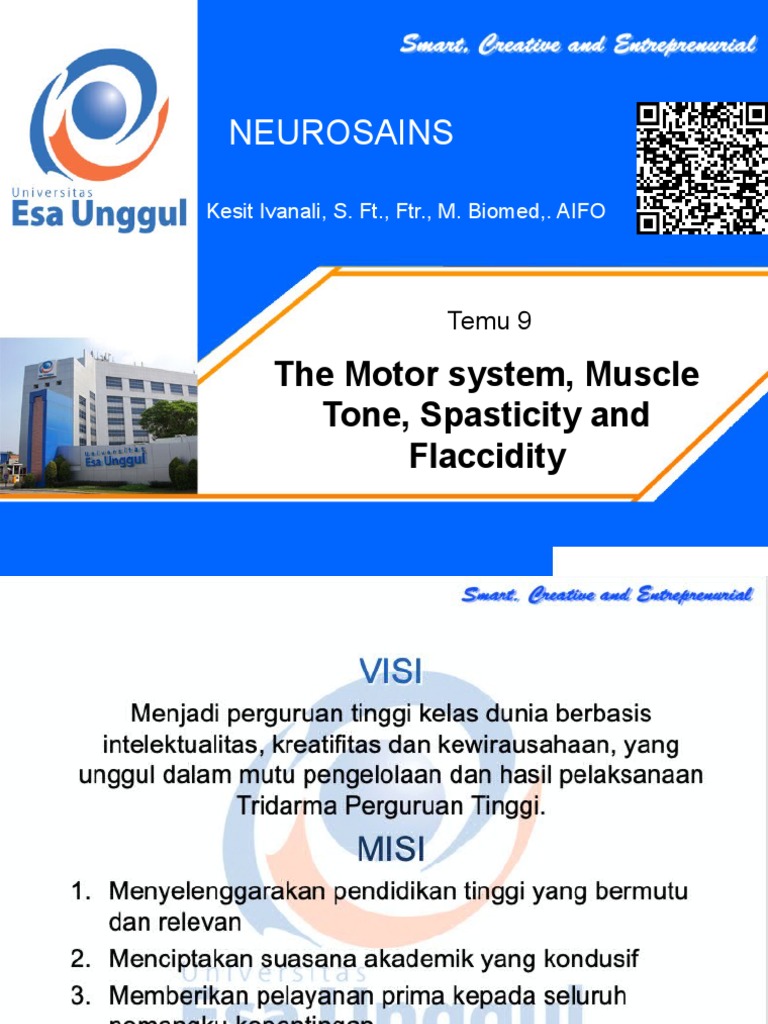 PPT-UEU-Neurosains Ke 9 (Motor System, Flacidity, Spasticity) | PDF