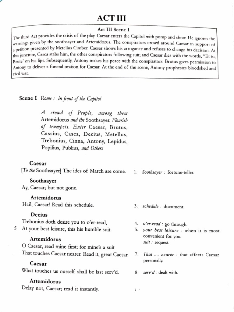 Julius Caesar Act 3 SC 1 | Download Free PDF | Julius Caesar | Mark Antony