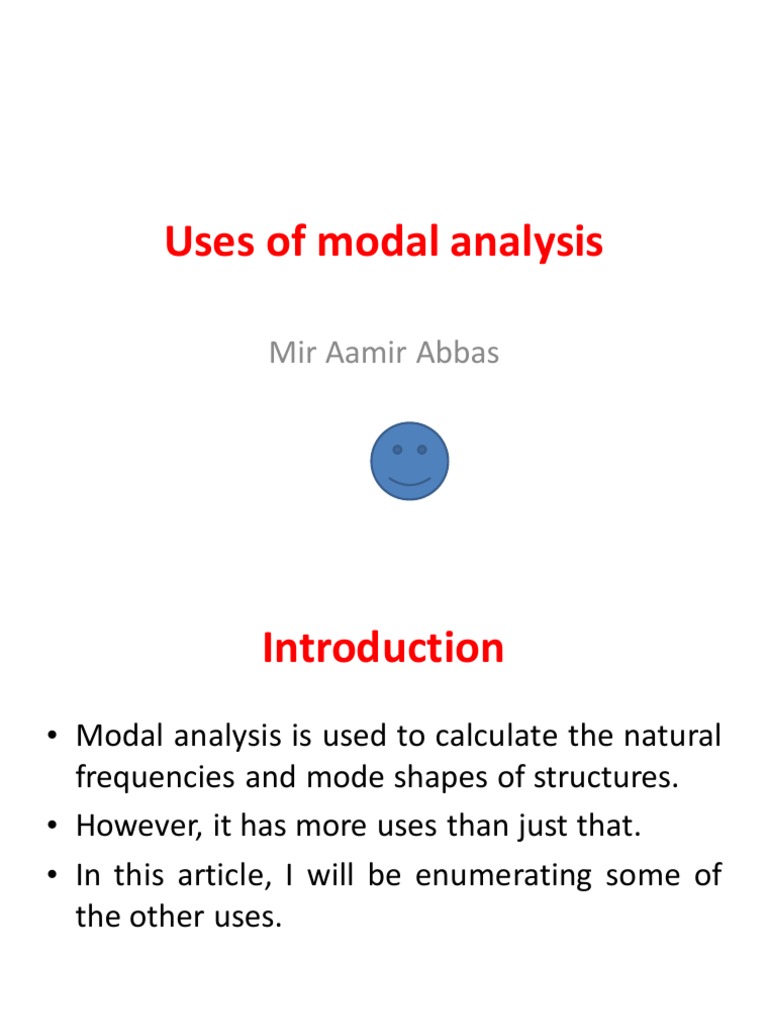 Uses of Modal Analysis | PDF