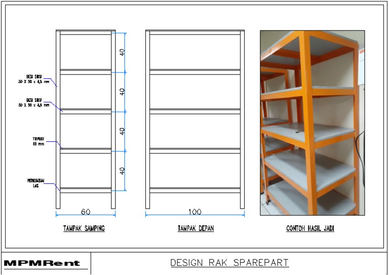 Design Rak Sparepart | PDF