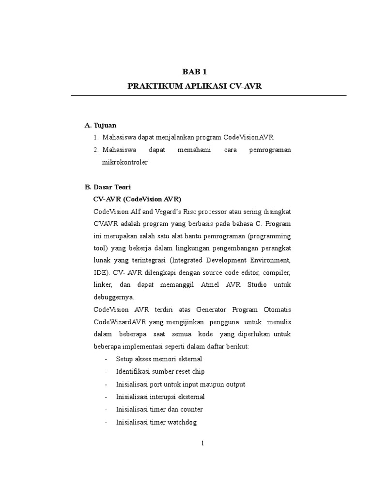 Praktikum Pemrograman CV-AVR | PDF | Bisnis | Komputer