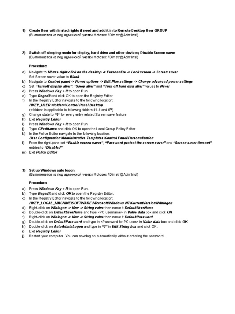 MCC7500 Initial Setting Procedure (April 2022) | PDF | Windows Registry ...