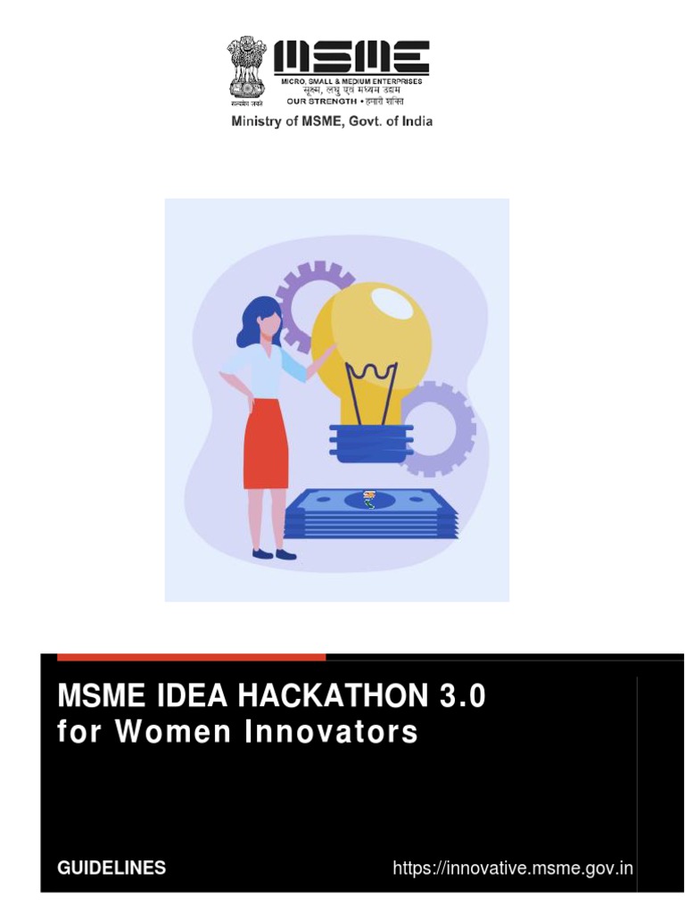 MSME Idea Hackathon Guidelines 3 | PDF | Innovation | Entrepreneurship
