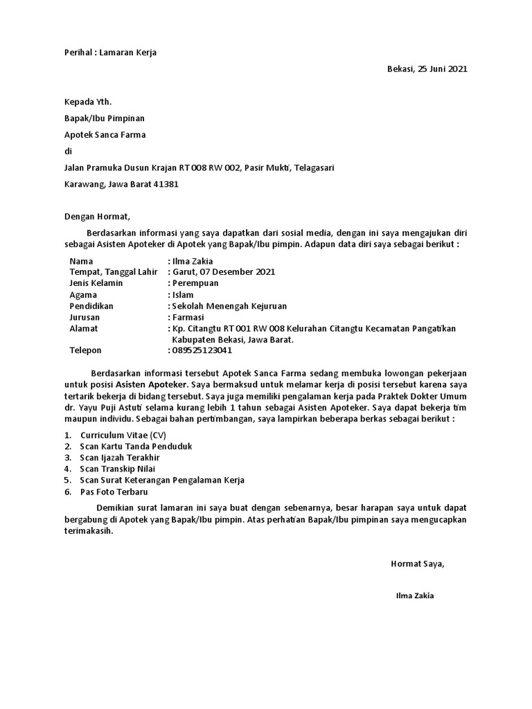 ILMA ZAKIA. Dikonversi | PDF