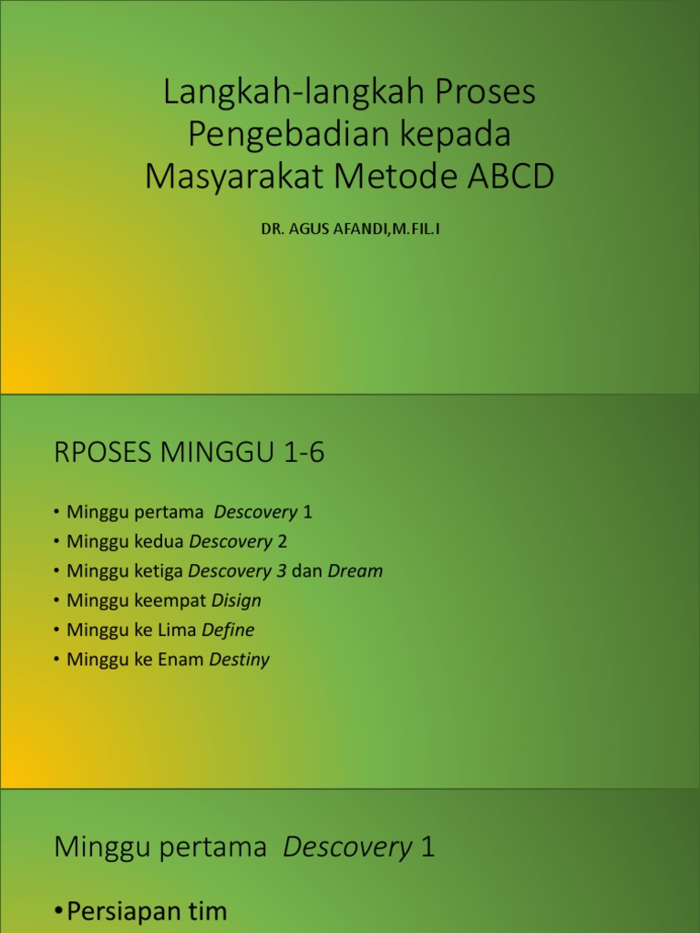 Proses Pengebadian Metode ABCD | PDF