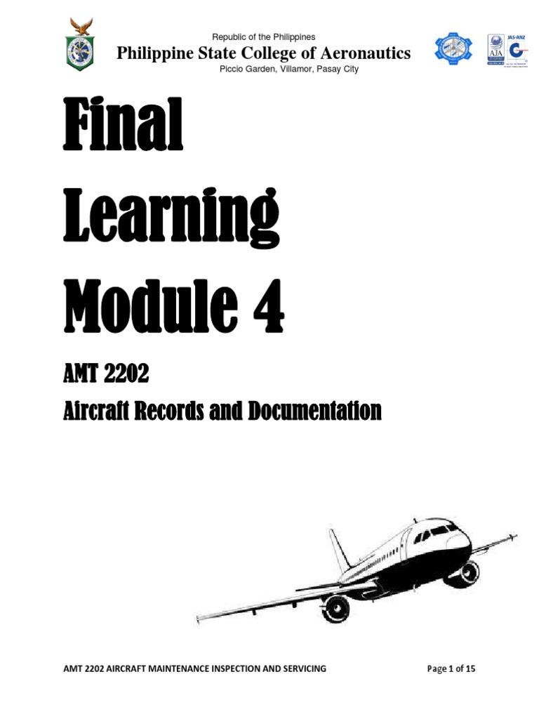 AMT 2202 Final Learning Module 4 | PDF | Aerospace | Manufactured Goods AMT 2202 Final Learning Module 4 | PDF | Aerospace | Manufactured Goods