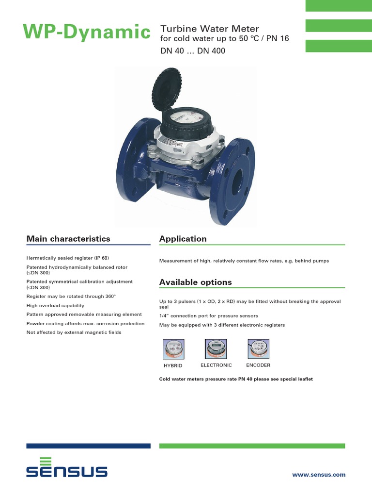 Sensus WPD Brochure | PDF | Flow Measurement | Mechanical Engineering