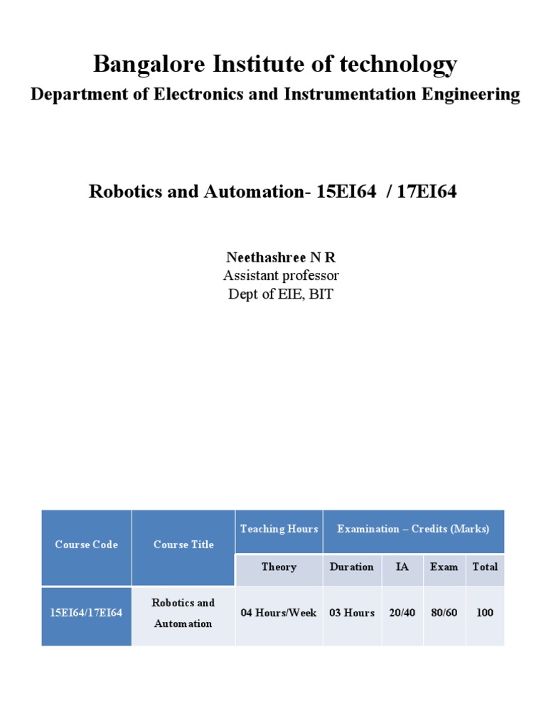 R&A Module 1A | PDF | Actuator | Automation
