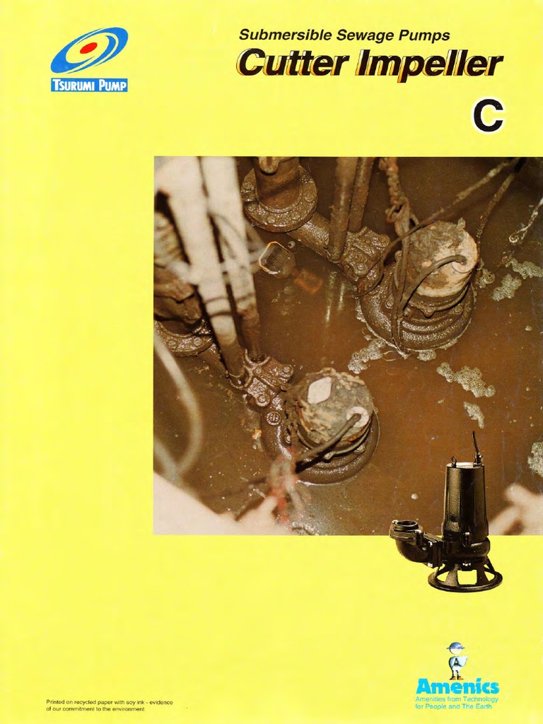 Tsurumi Submersible Sewage Pump - Cutter Impeller - C | PDF