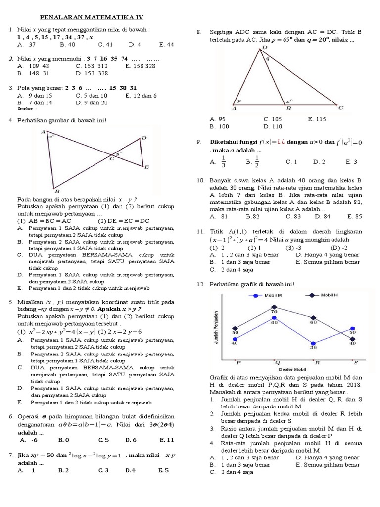 Penalaran Matematika IV | PDF