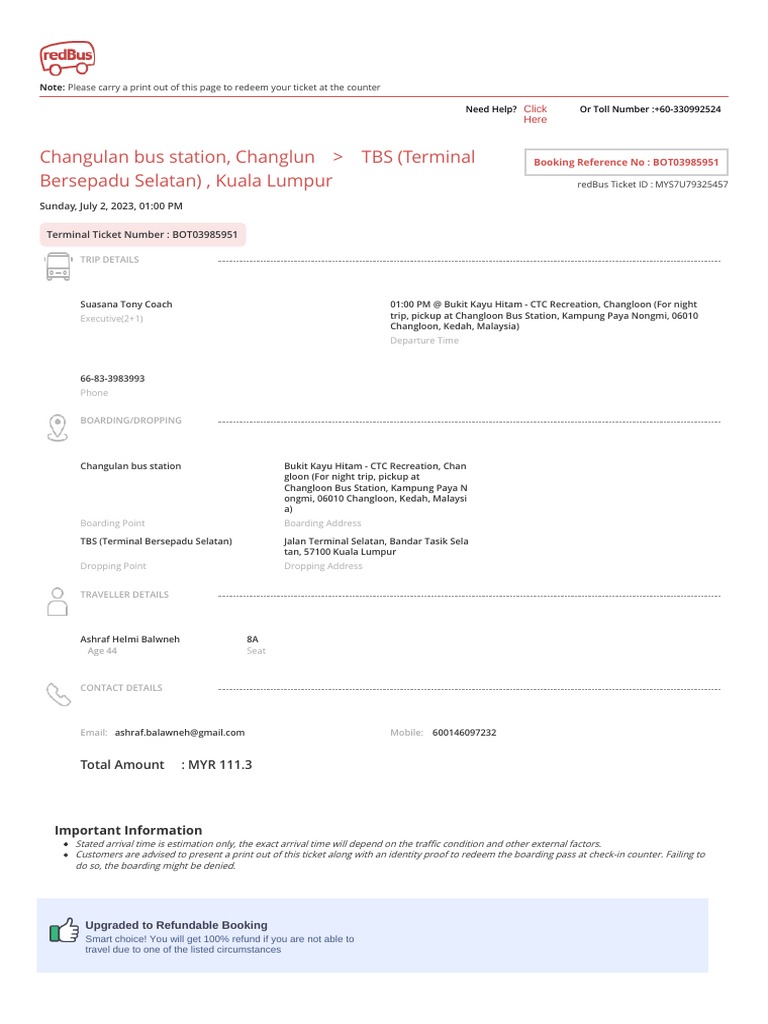 Ticket | PDF | Bus | Service Industries