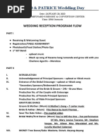 Sample Wedding Program Flow | PDF | Wedding | Social Conventions