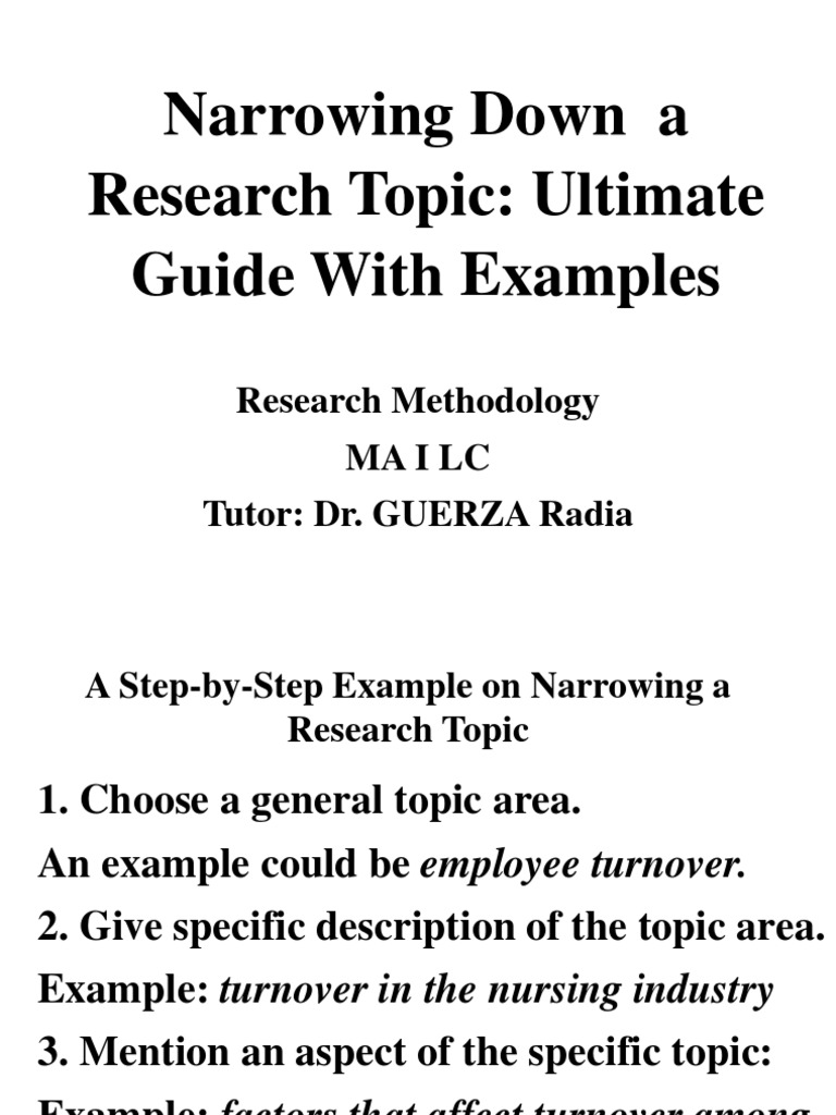 Research Topic Narrowing Guide | PDF | Space Exploration | Nasa