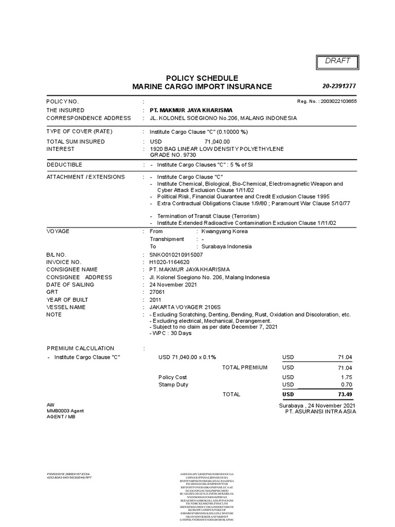 Draft MJK Aju 557 | PDF | Insurance | Financial Services