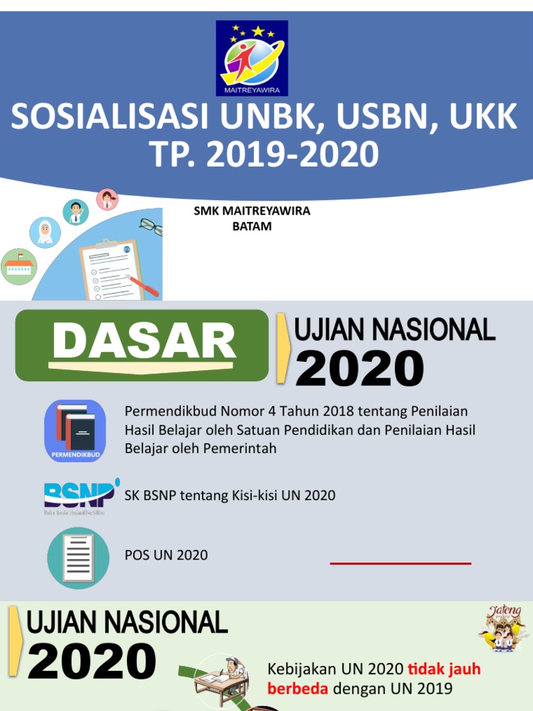 Materi-Sosialisasi-Un-Unbk-Ukk 2020 | PDF