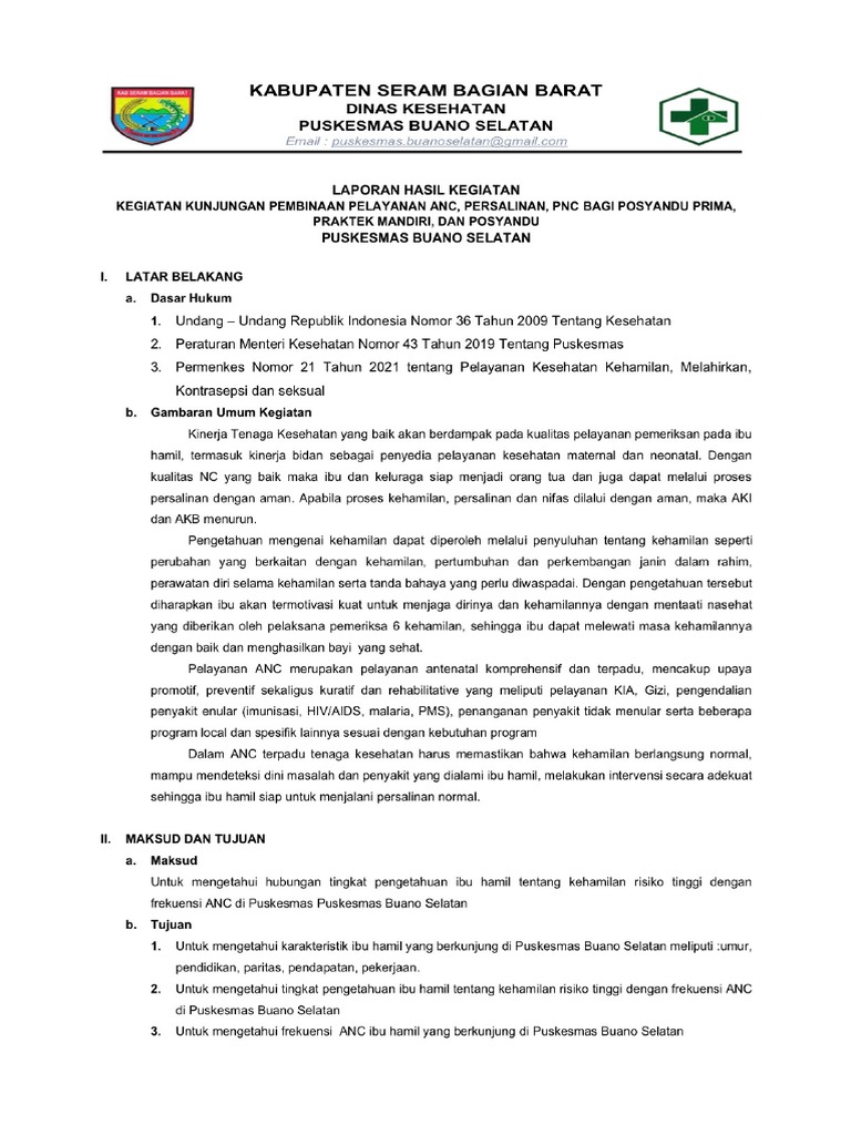 Laporan Hasil Kegiatan Anc Januari | PDF