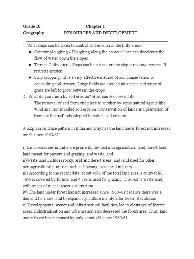 Ge0 - CH 1 - Resource & Development | PDF | Resource | Environmental ...