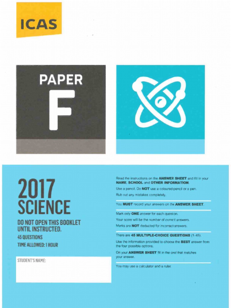 Science F 2017 | PDF