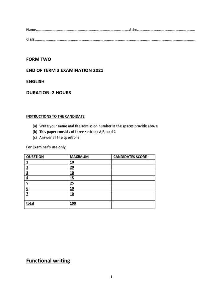 Eng F2 Term 3 Exam 2021 | PDF | Discrimination | Justice