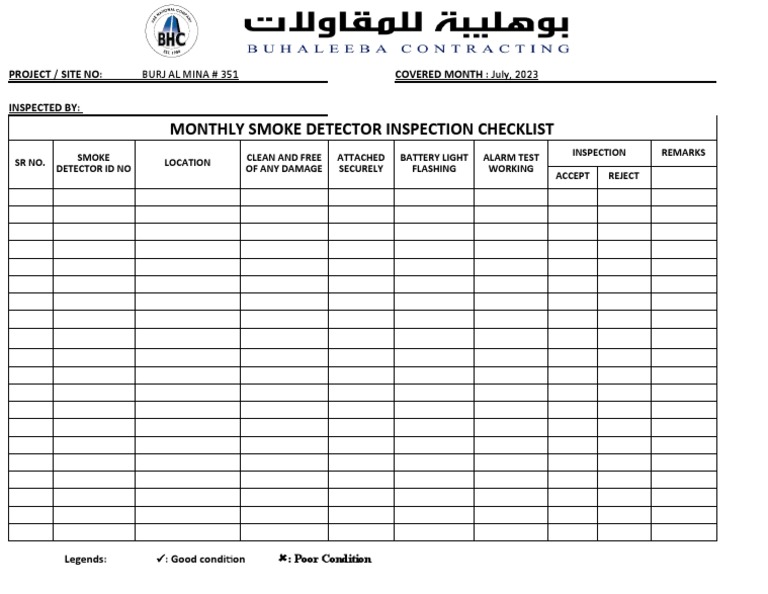 Smoke Detector Checklist Guide | PDF