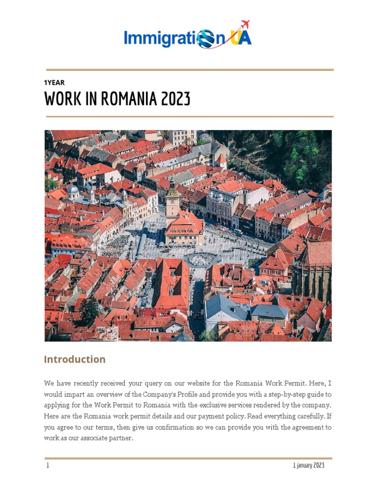 Work in Romania 2023 | PDF | Travel Visa | Business